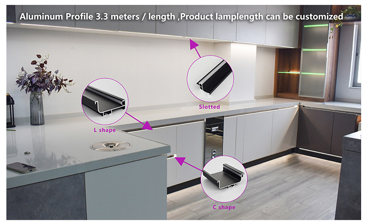 LED Gola handle profile带灯免拉手